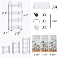 4-Tier Plastic Clear Rolling Utility Cart with Wheels, Lightweight ...