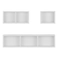 Danya B. Bauhaus Floating Geometric Cubby Wall Shelves - Set of 3 Sizes ...