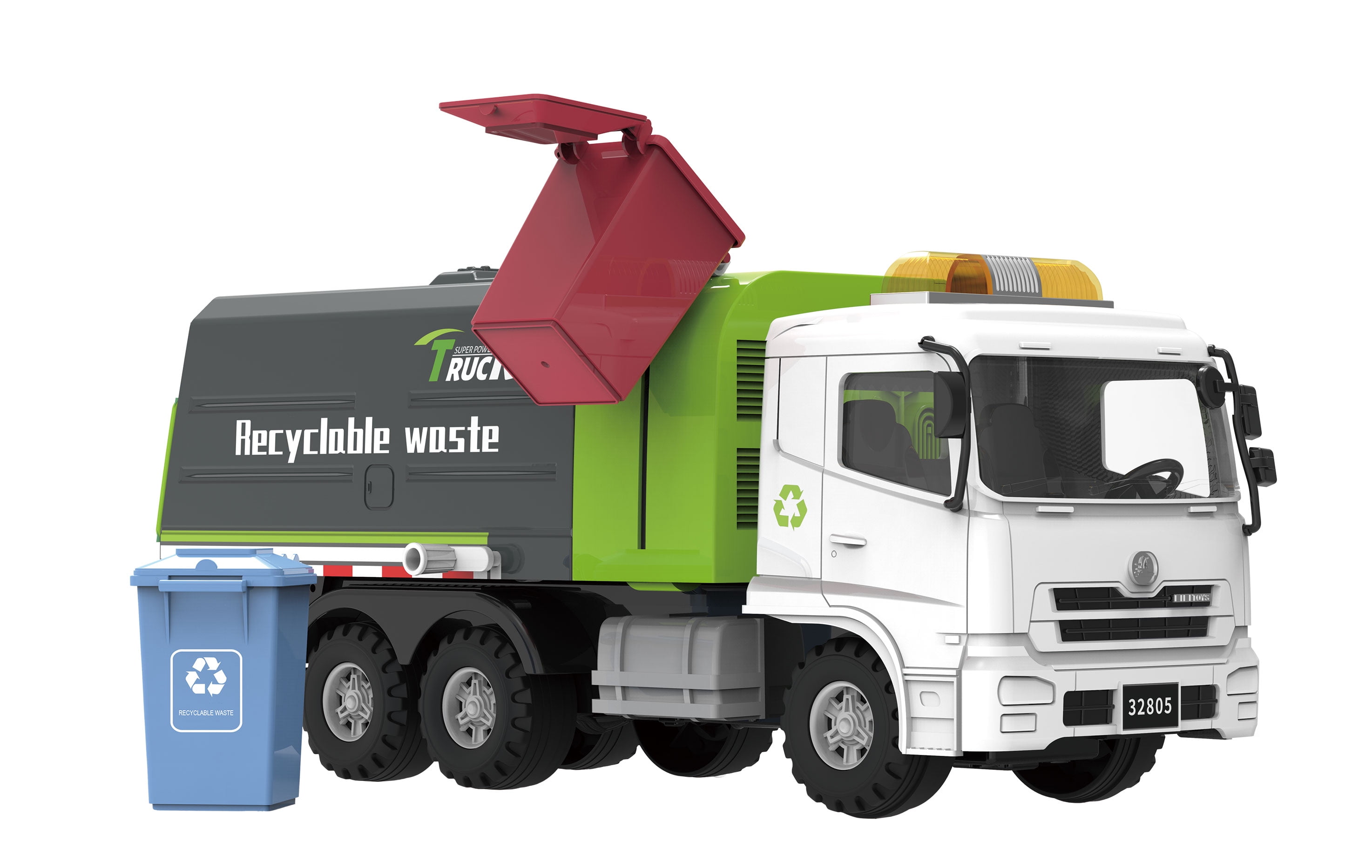 Big Daddy - Green City Sanitation Truck - DUO Trash & Recycling Cans ...
