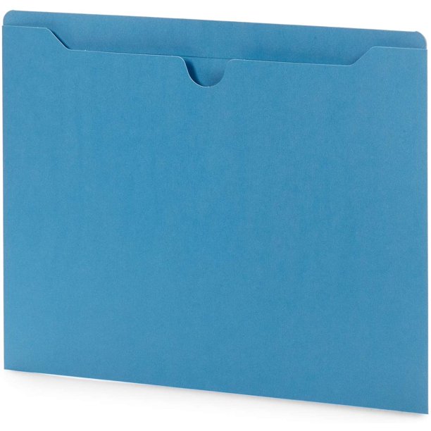 Blue Summit Supplies 100 Blue File Jackets, Reinforced Straight Cut Tab ...