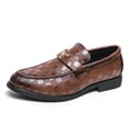 PLERISE Men's Leather Loafers, Comfortable Autumn Business & Wedding ...