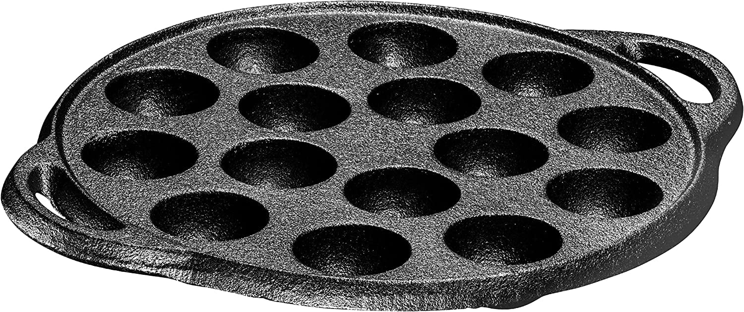 Buy Pre-Seasoned Cast Iron Cake Pan for Baking Biscuits - 8-Cup Biscuit ...