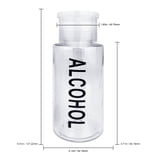 Pana High Quality 7oz Liquid Pump Dispenser With Alcohol Label - Clear ...