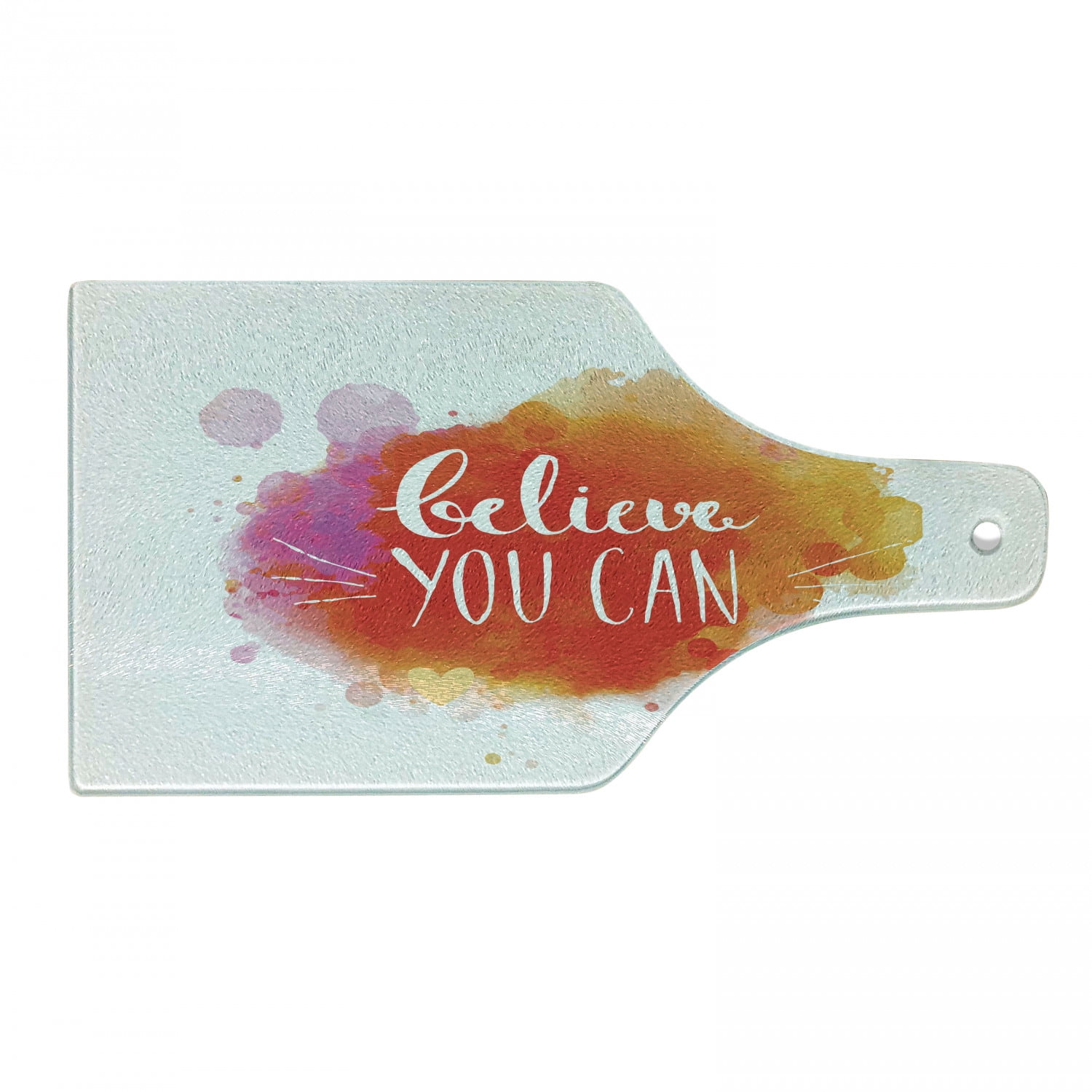Colorful Cutting Board, Believe You Can Words on Warm Toned Color ...