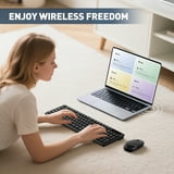 Cshidworld Wireless Keyboard and Mouse Combo with Full-Size 104 Keys ...