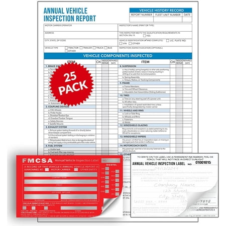 GotSafety \u2013 3-Ply Carbonless Annual Vehicle Inspection Report Form ...