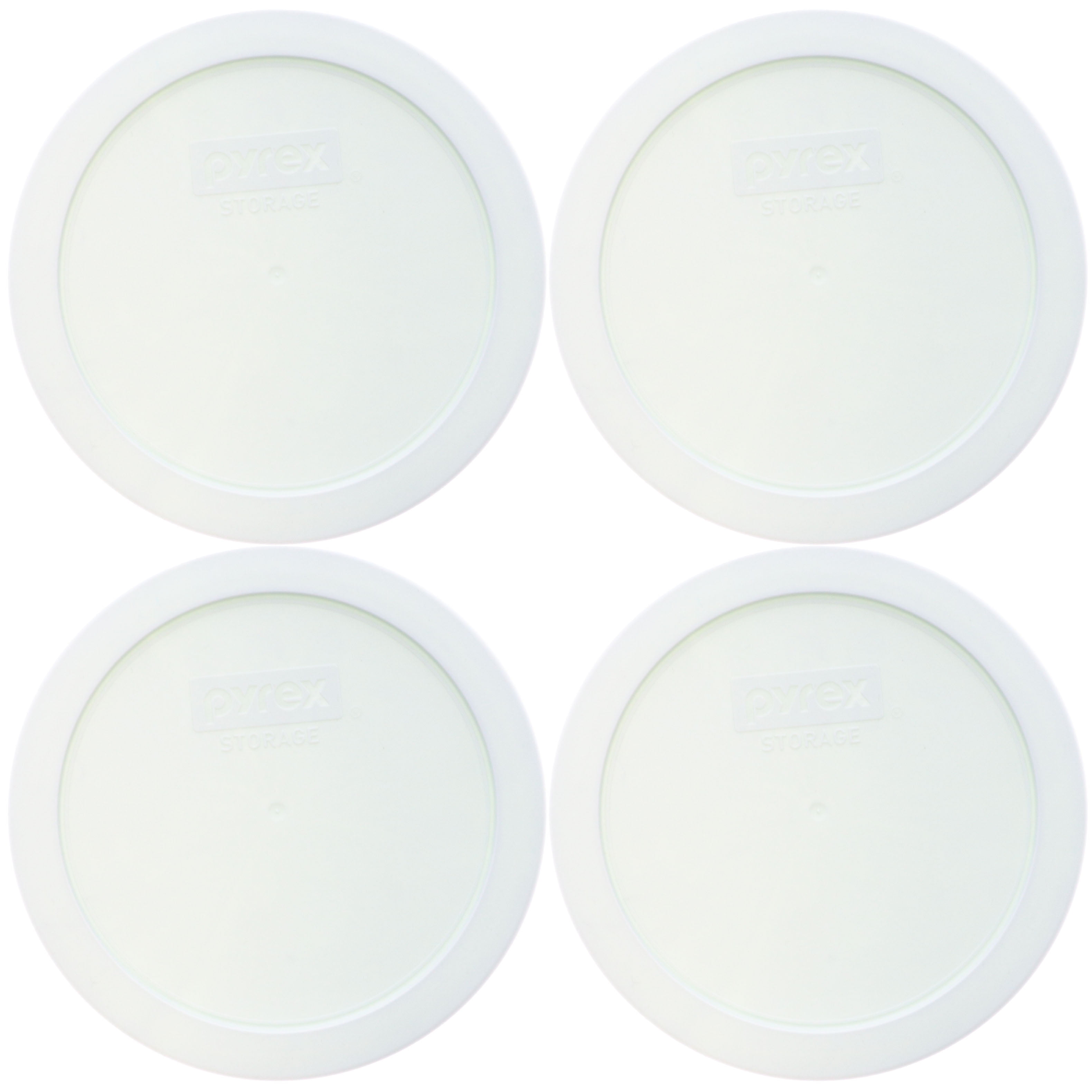 Pyrex 7200-PC Sage Green Plastic Replacement Food Storage Lid Covers (4 ...