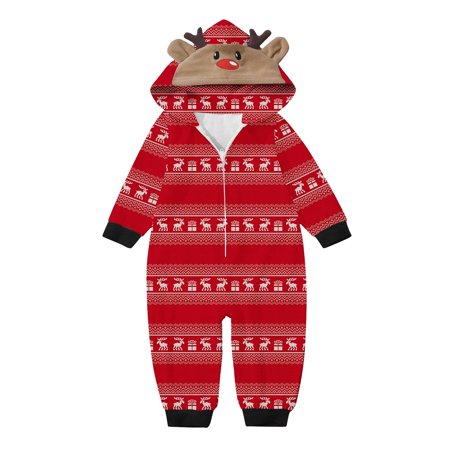 zanvin Christmas Pajamas Set for Family, Onesie Hooded Christmas Pjs ...