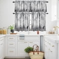 3 Piece Kitchen Curtains and Valances Set Winter Trees Cafe Curtains 36 ...