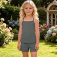 biudgviw Girls Clothes 2 Piece Summer Outfits Child Square Neck ...