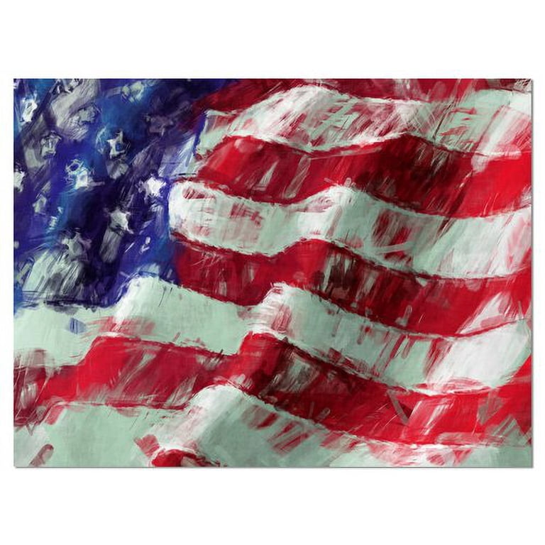 American Flag Abstract Painting