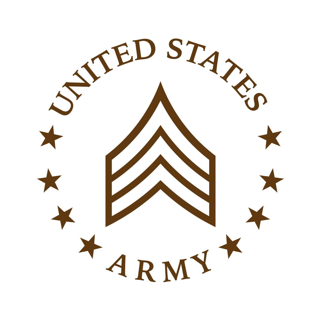 E-5 Sergeant US Army Rank Sticker Decal Die Cut - Self Adhesive Vinyl ...