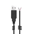 Power Supply Cable 2 Pin Bare Wire 22AWG USB Male Charging Cord USB ...