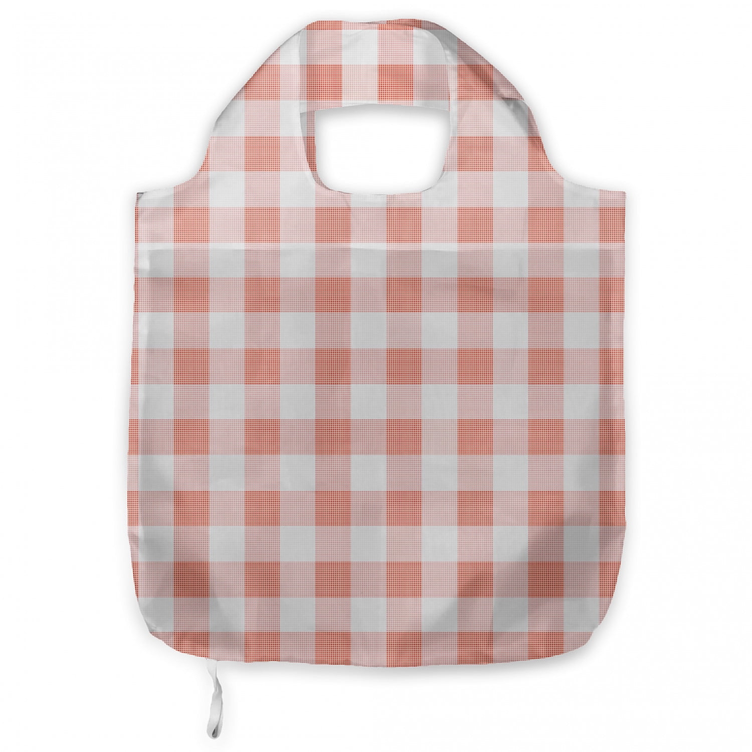 Checkered Reusable Market Bag, Picnic in Countryside Themed Gingham ...
