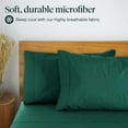 Luxclub Cooling 7 pc Microfiber Sheet Set, Emerald Split King- Soft ...