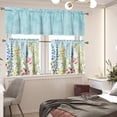 Colorful Daisy Kitchen 3 Pcs Window Curtains Valance and Tier Set Rod ...