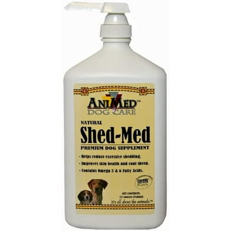 AniMed Shed-Med Skin and Coat Supplement for Dogs, 32-Ounce | Walmart ...