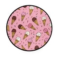 36.2 Inch Round Floor Mat Ice Cream Cones Pattern Carpet Decor Rug for ...