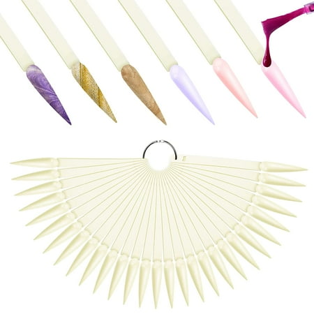 300 Pieces Nail Swatch Sticks Stiletto, Nail Polish Color Sample Sticks ...