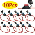 5/10pcs In Line Car Mini Blade Adapter Fuse Holder Splash-proof for 12V ...