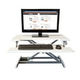 Victor High Rise Height Adjustable Compact Standing Desk with Keyboard ...