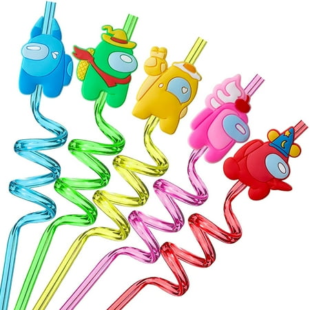 Video Game Reusable Plastic Straws with Cleaning Brush 27Pcs Video Game ...