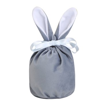 Dengjunhu 5Pcs Easter Gifts Bags Easter Bunny Ear Drawstring Candy Bags ...