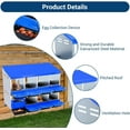 8-Hole Blue Chicken Nesting Box Roll-Away Egg Collection System with ...