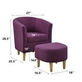 Lohoms Modern Accent Arm Chair and Ottoman Set for Living Room and ...