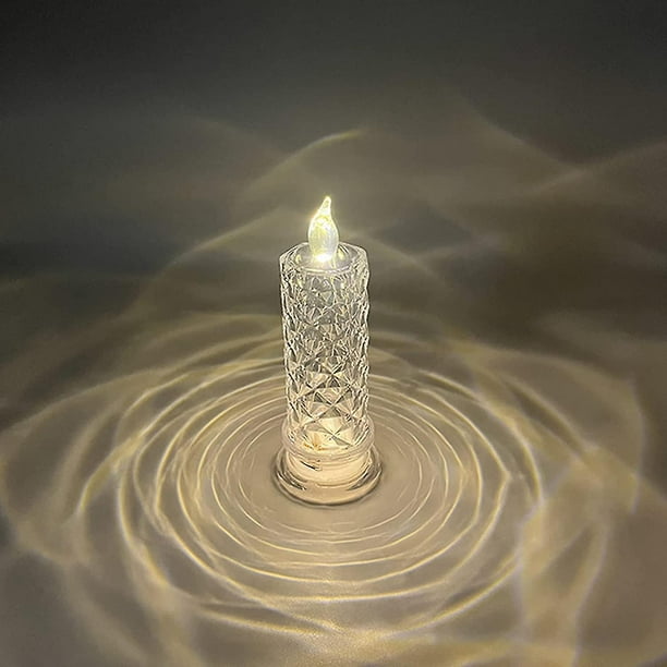 Flameless Candle Light, 4 Piece Rose Pillar Candles Battery Powered ...