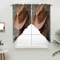 Cowboy Hats Swag Valances for Windows 36 inches Long, Western Cowboy ...