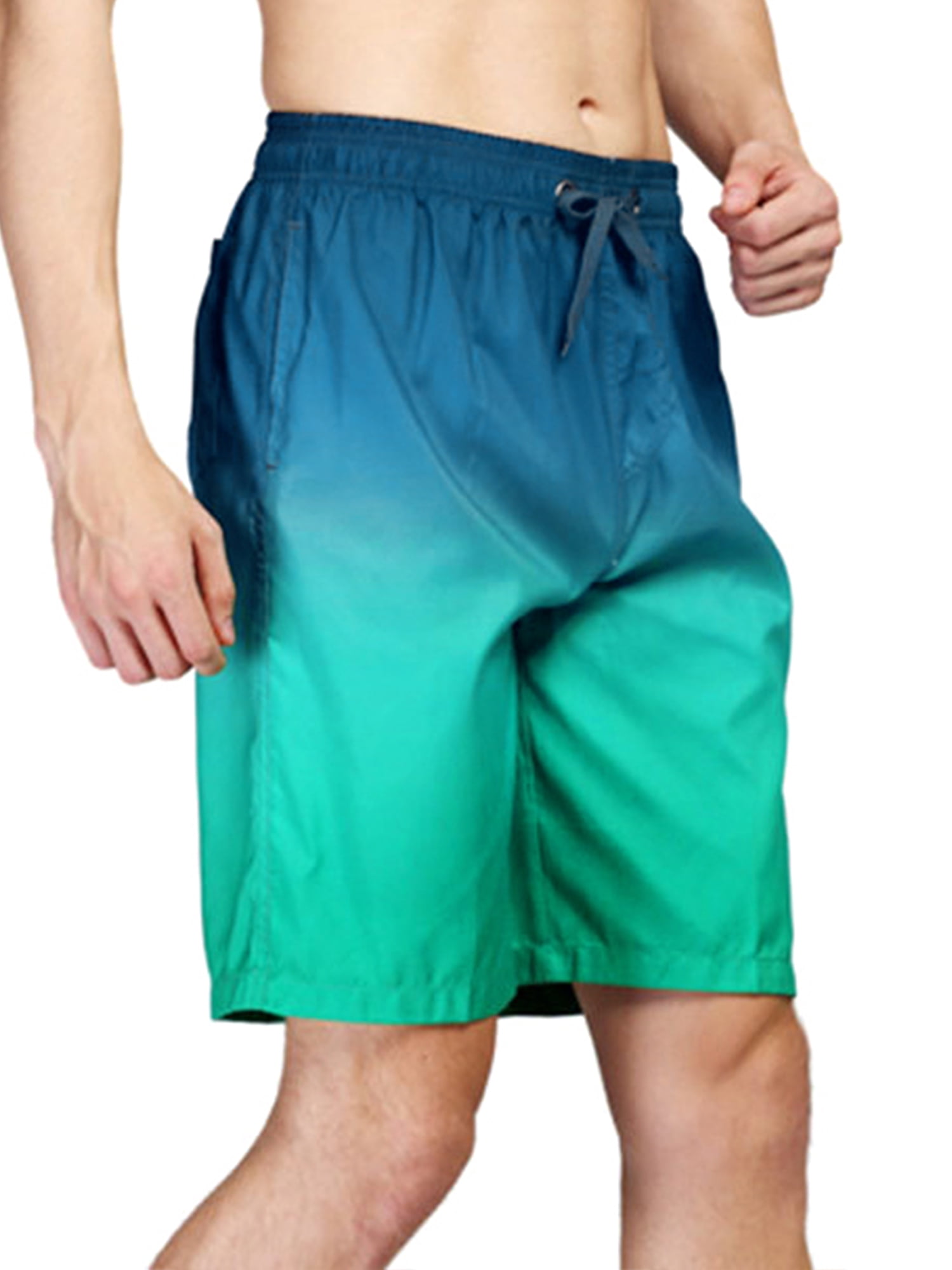 Mens Swimming Swim Shorts Elastic Waist Pockets Surf Summer Gradient Mens Swimming Swim Shorts Elastic Waist Pockets Surf Summer Gradient