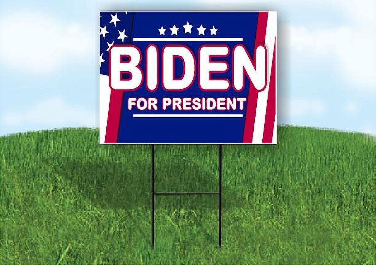 BIDEN PRESIDENT FLAG 5 STARS 18 in x 24 in Yard Sign Road Sign with ...
