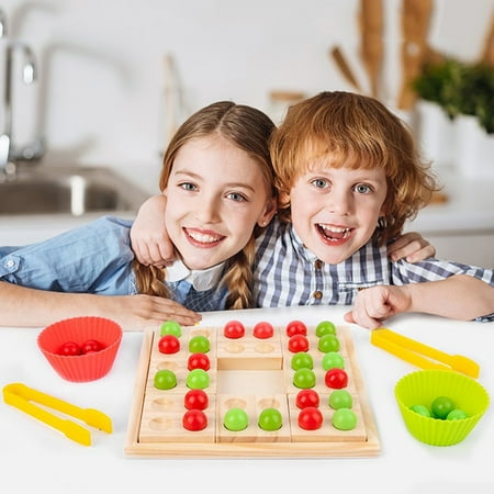 Gift for Kids Wooden Competitive Game Clip Beads Early Education ...