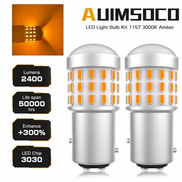Alla Lighting BAY15D 1157 LED Switchback Bulb Turn Signal Lights, 6000K ...