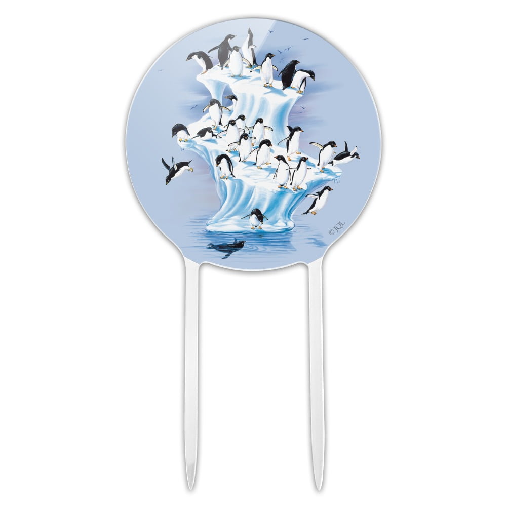 Acrylic Emperor Penguin Iceberg Antarctic Cake Topper Party Decoration ...