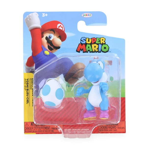 Super Mario World of Nintendo 2.5 Inch Figure | Light Blue Yoshi with ...