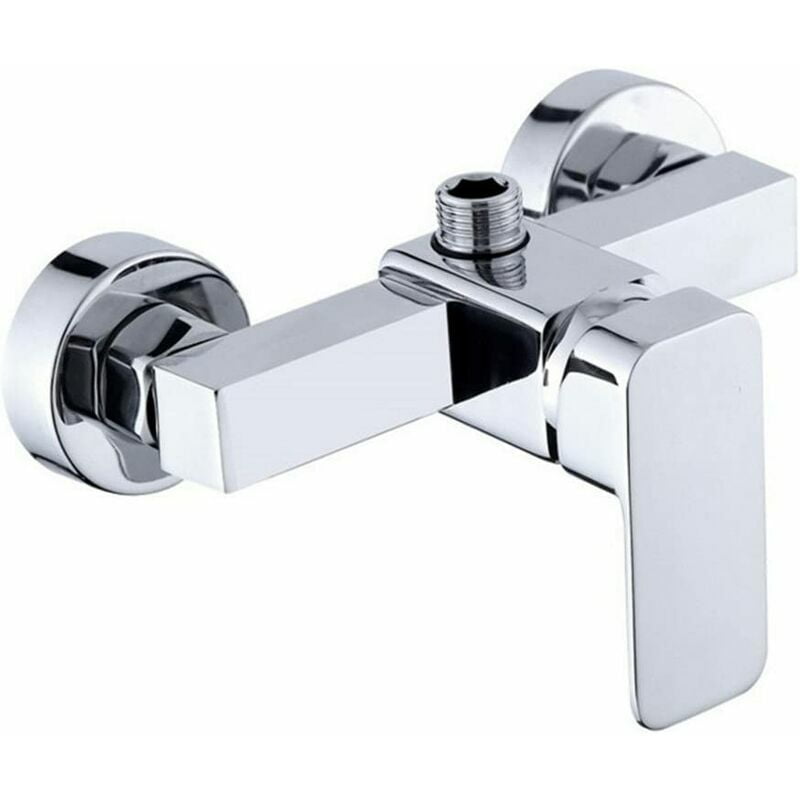 Modern chrome wall mounted shower mixer with cold and hot water shower ...