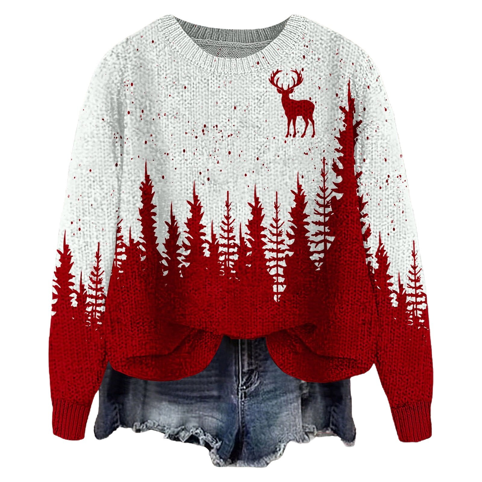 Click here for Zhanying Christmas Pullover Sweater Warm Knit Chri... prices