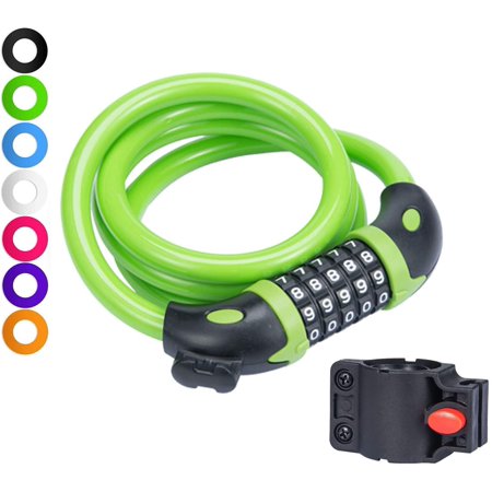 Bike Lock Bicycle Chain Lock,with 5-Digit Resettable Number and ...
