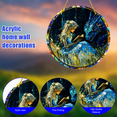 Acrylic Round Hanging Ornament 8x8 Inch, Fantasy Stained Glass Dragon ...
