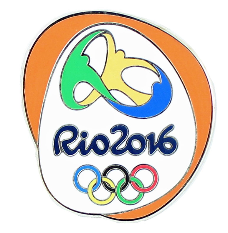 Rio de Janeiro 2016 Olympics Logo Pin - Orange - Walmart.com