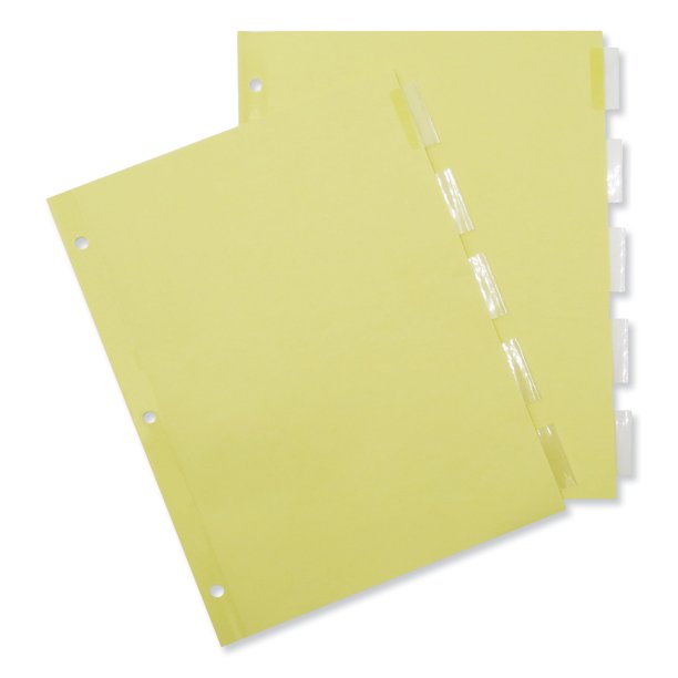 Universal Insertable Tab Index, 5-Tab, 11 x 8.5, Buff, 24 Sets ...