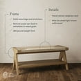 Nathan James Beacon Bohemian Bench Seat with Shoe Storage, Seagrass ...