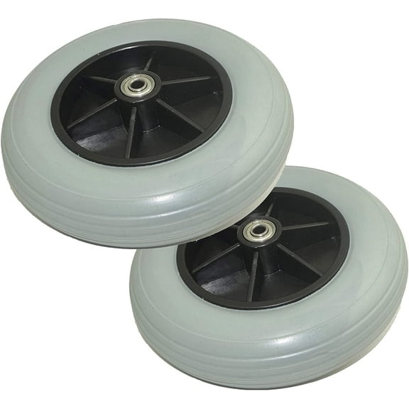 (200x50) Caster Solid Rubber Front Rear Caster Tires Wheels Assembly ...