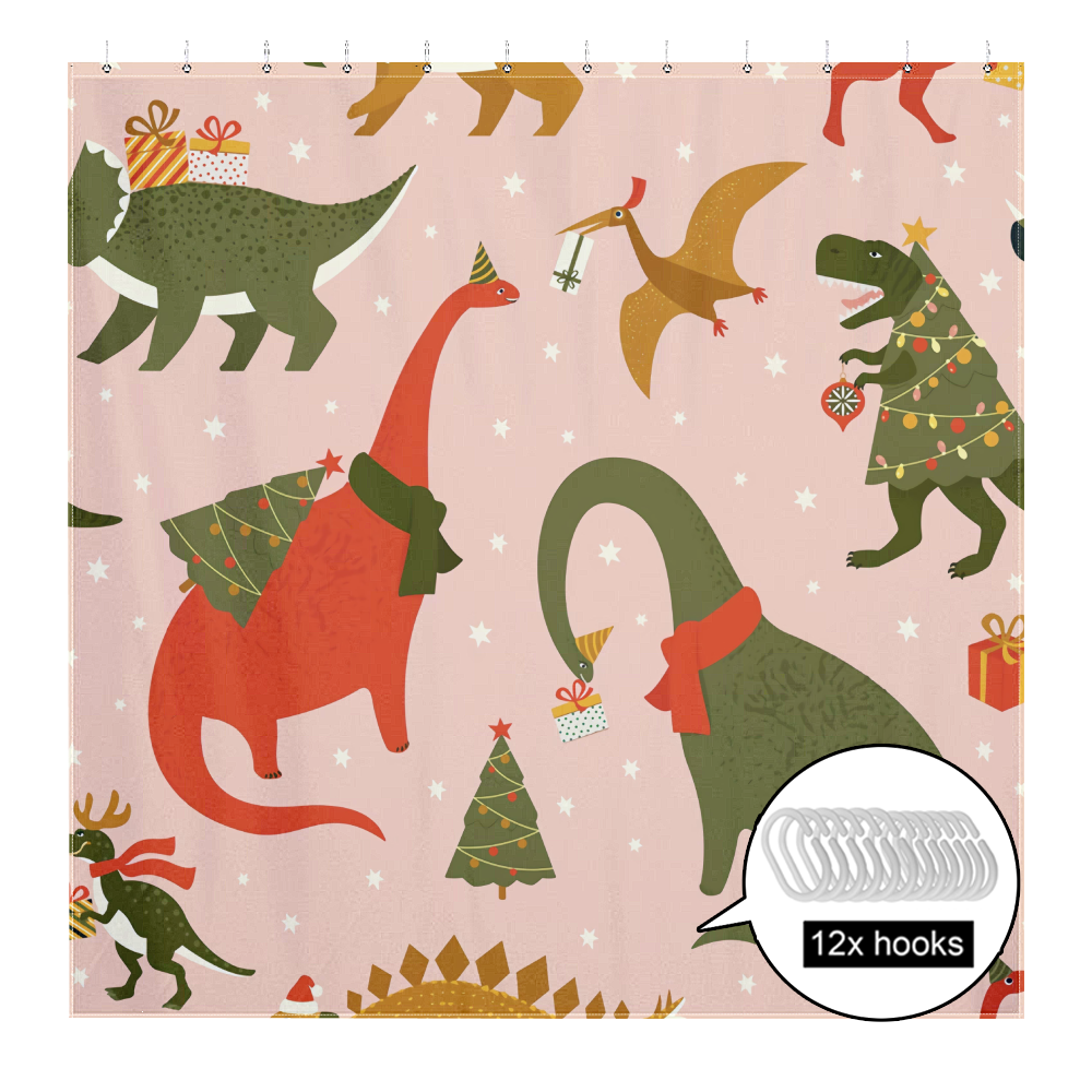 Dinosaur Cartoon Modern Waterproof Shower Curtain For Bathroom Showers