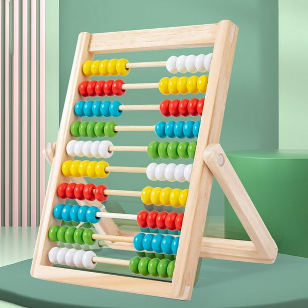 Montessori Math Toys 10 filas Abacus con 100 coloridas Abacus Thinking ...