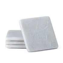 Thirstystone 4-Pack Black & White Natural Terrazzo Coasters 4" Square ...