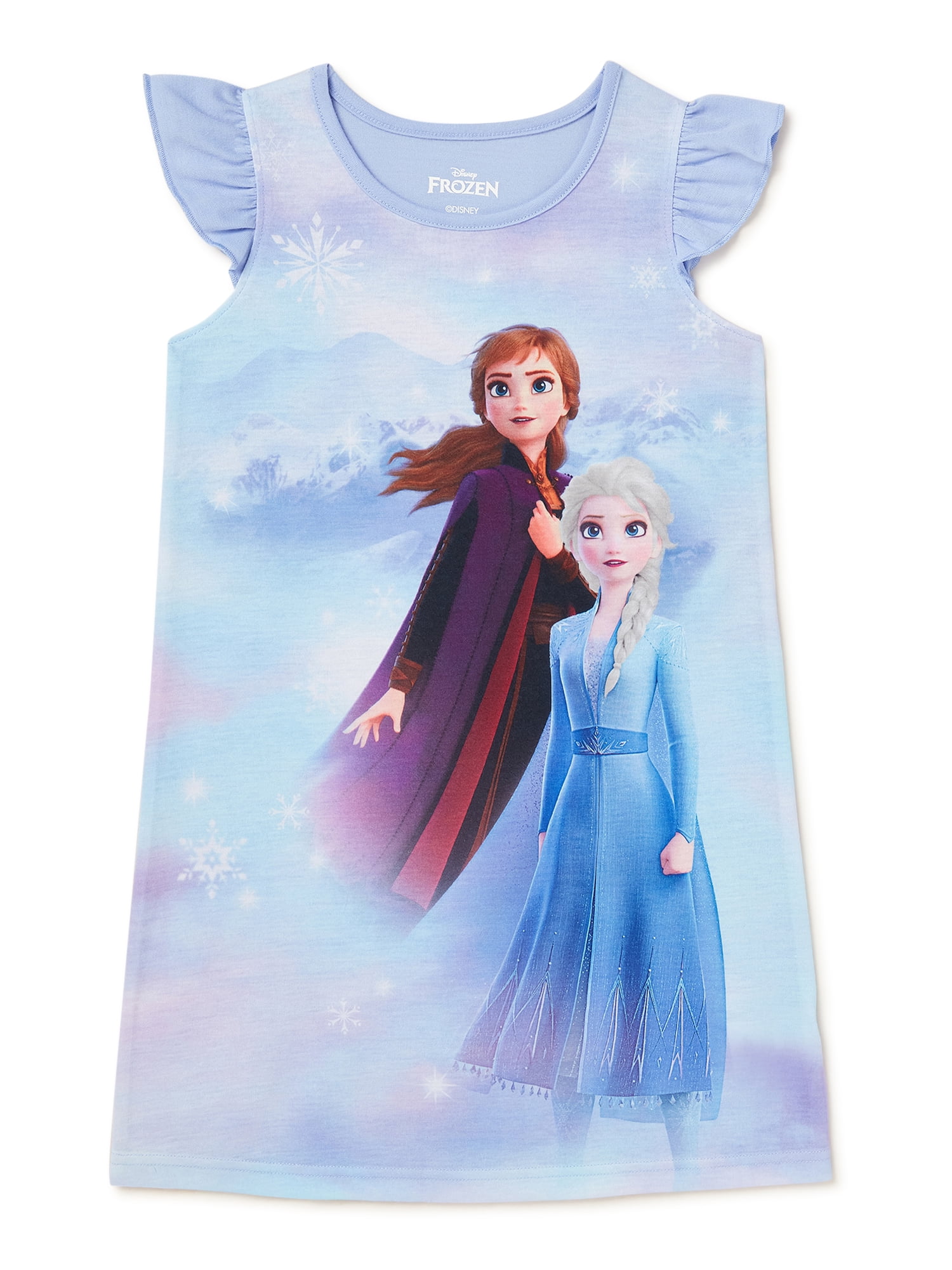 Frozen 2 Girls Exclusive Short Sleeve Pajama Nightgown, Sizes 4-12 ...
