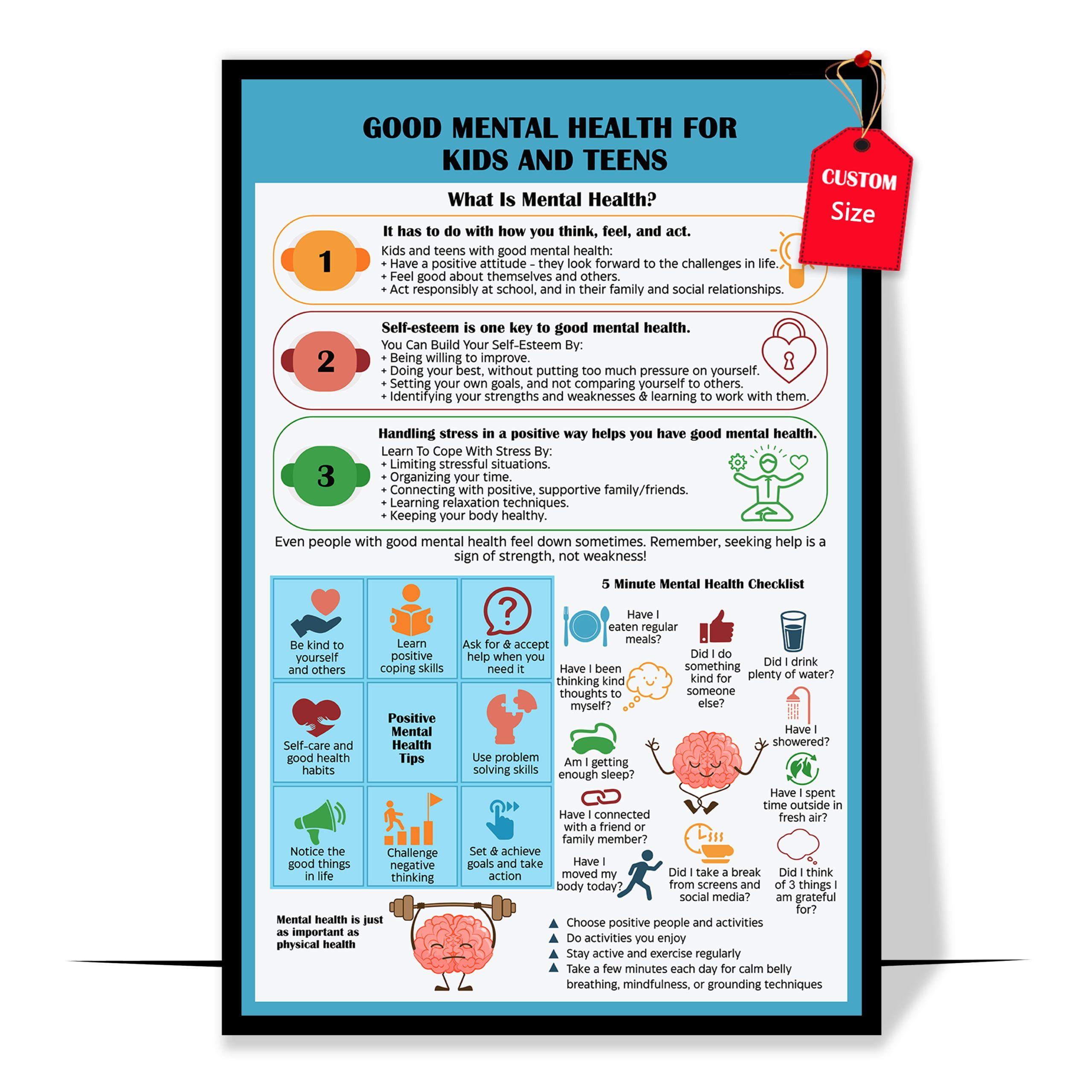 LOLUIS Mental Health Awareness Poster, Mental Health Poster for Kids ...